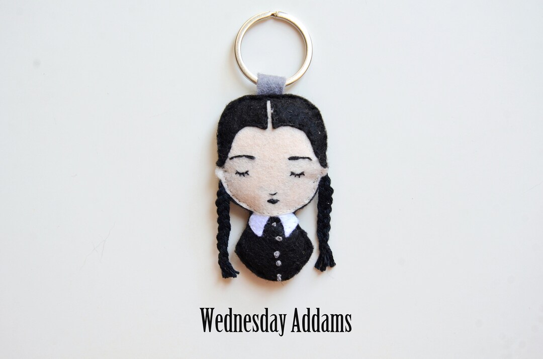 Wednesday Addams Keychain / Addams Family / Handmade Felt Keychain ...