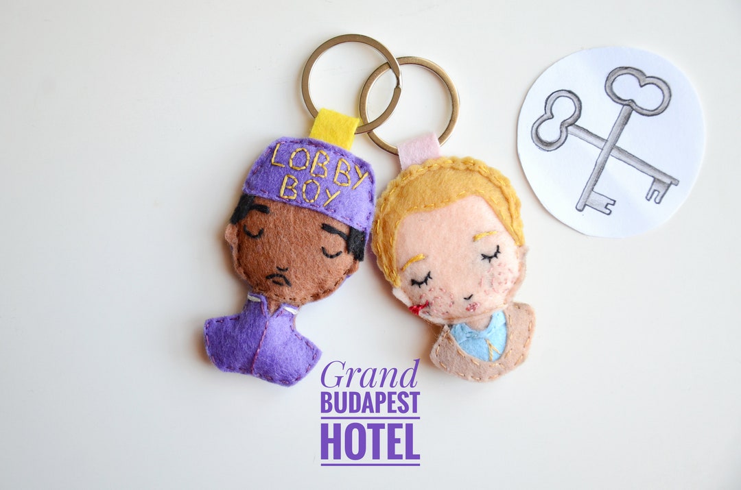 Grand Budapest Hotel/ Lobby Boy is Agatha/ Felt Keychain/ Wes Anderson ...