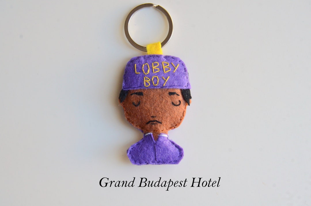 Grand Budapest Hotel/ Lobby Boy/ Felt Keychain/ Wes Anderson/ Cute ...