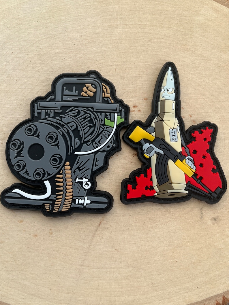 Hook and Loop Patch Rubber PVC Patches QTY 2 - Etsy