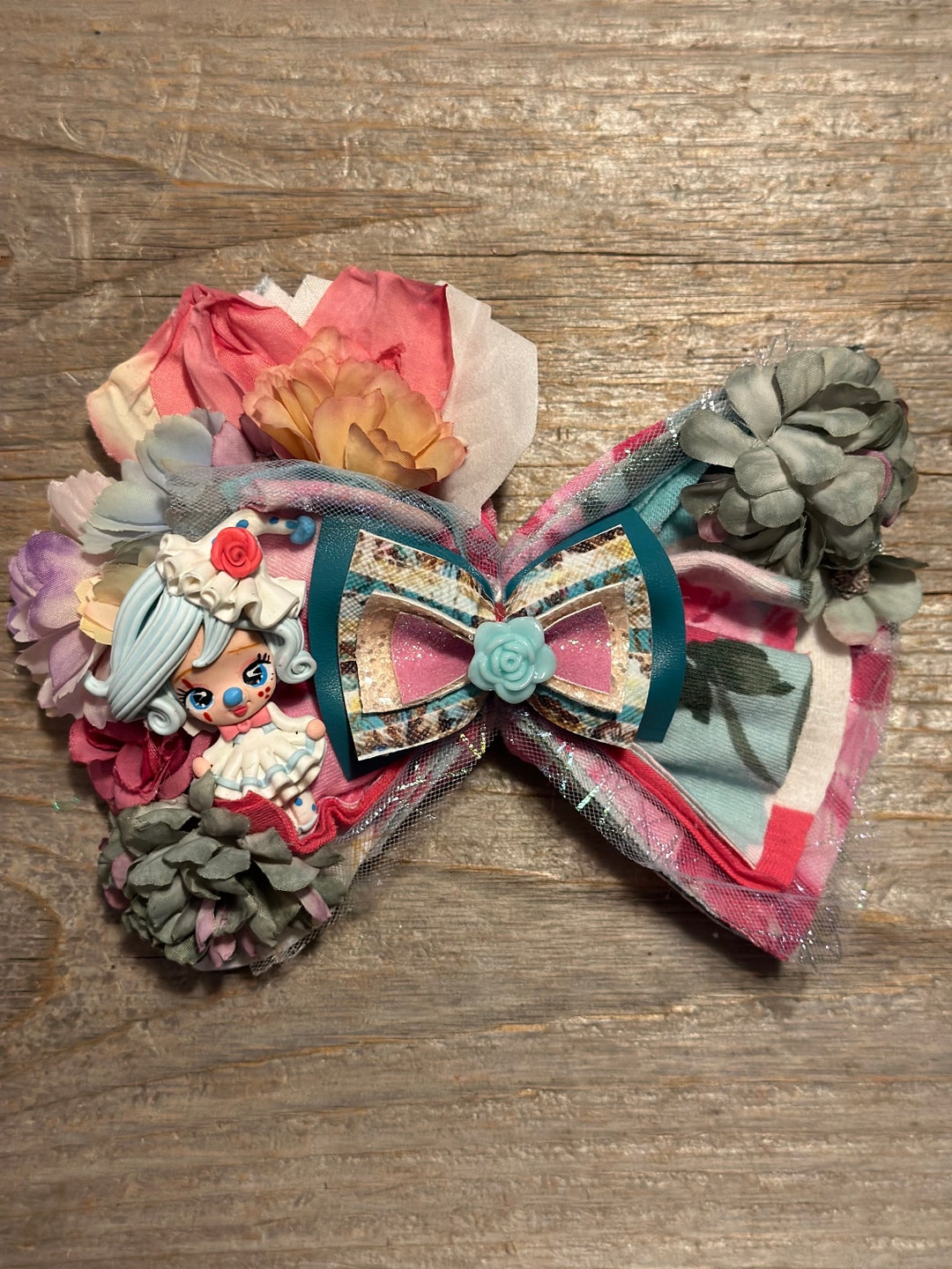 Circus Hair Bow | Clown Hair Bow | Clay Hair Bow | Carnival | Birthday ...