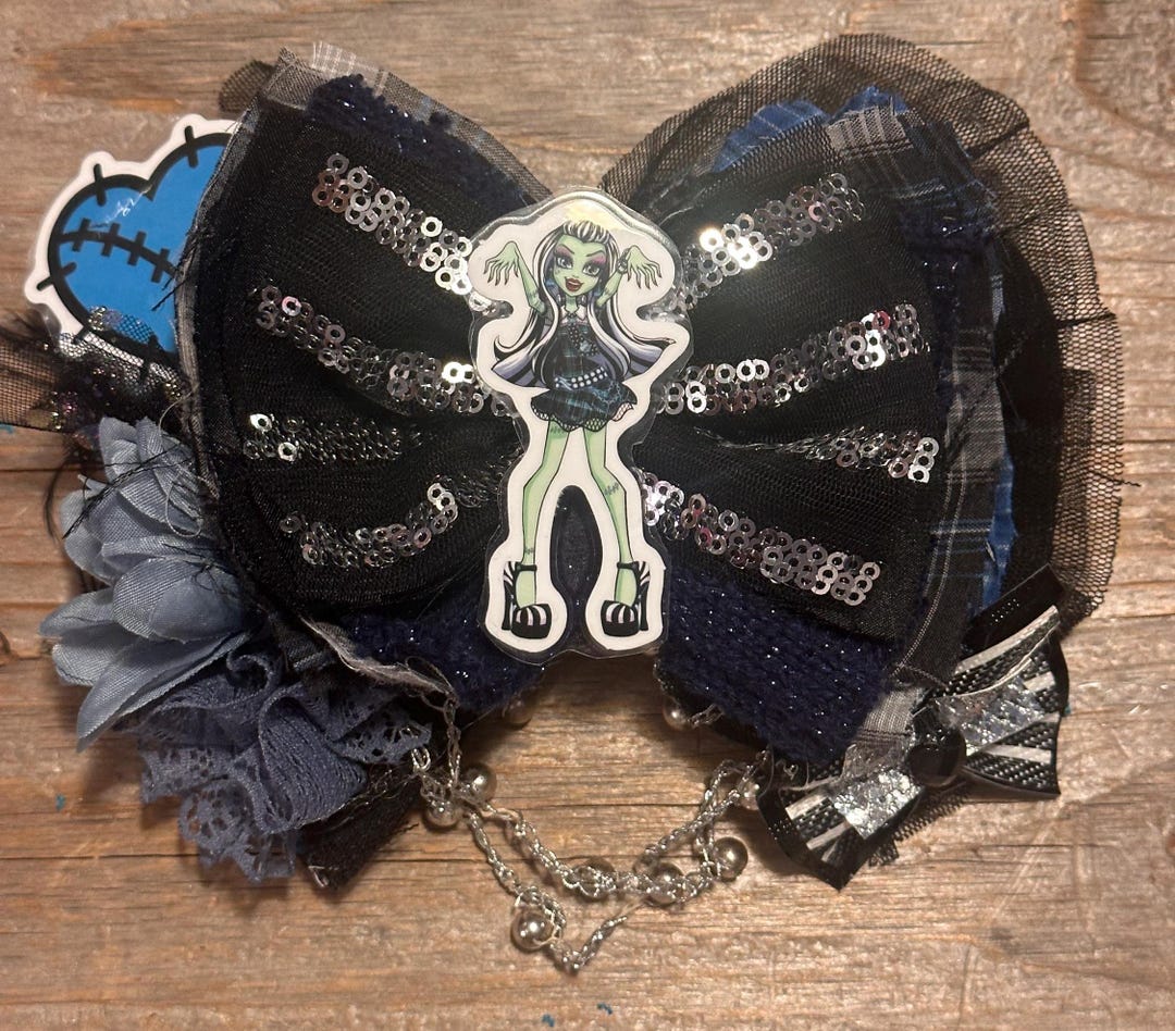 Character Hair Bow | Frankenstein | Monster | School | Shabby Hair Bow ...