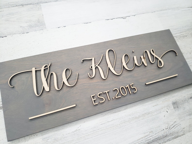 Last Name Sign Custom Sign Established Sign Personalized - Etsy