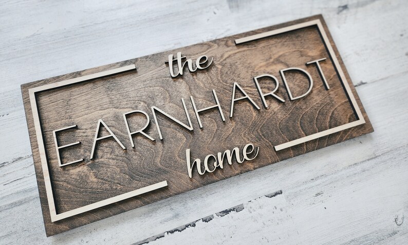 Home Sign 3 D Sign Last Name Sign Home Decor Sign - Etsy