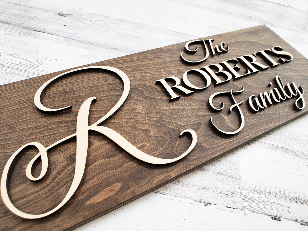 Last Name Sign Custom Sign Established Sign Personalized Anniversary ...