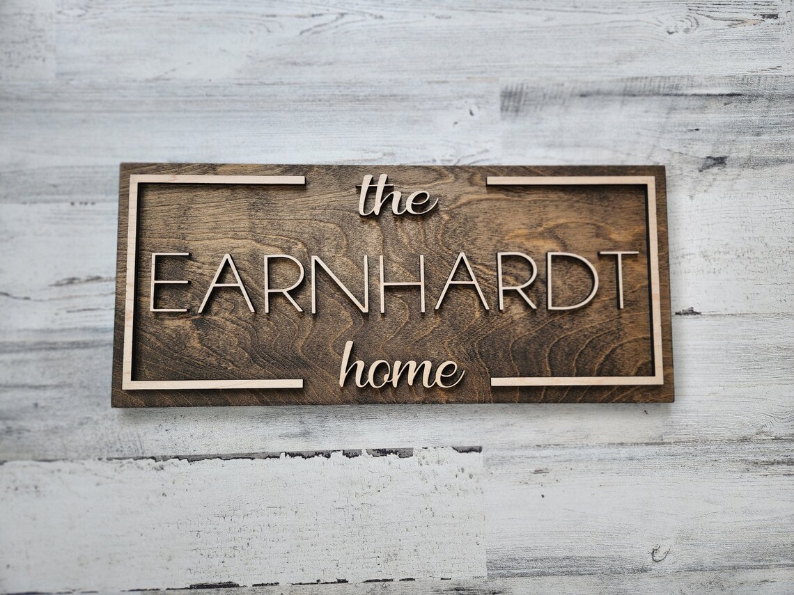 Home Sign 3 D Sign Last Name Sign Home Decor Sign - Etsy