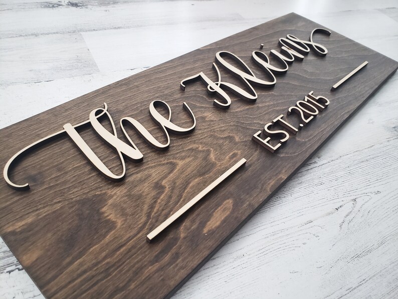 Last Name Sign Custom Sign Established Sign Personalized - Etsy