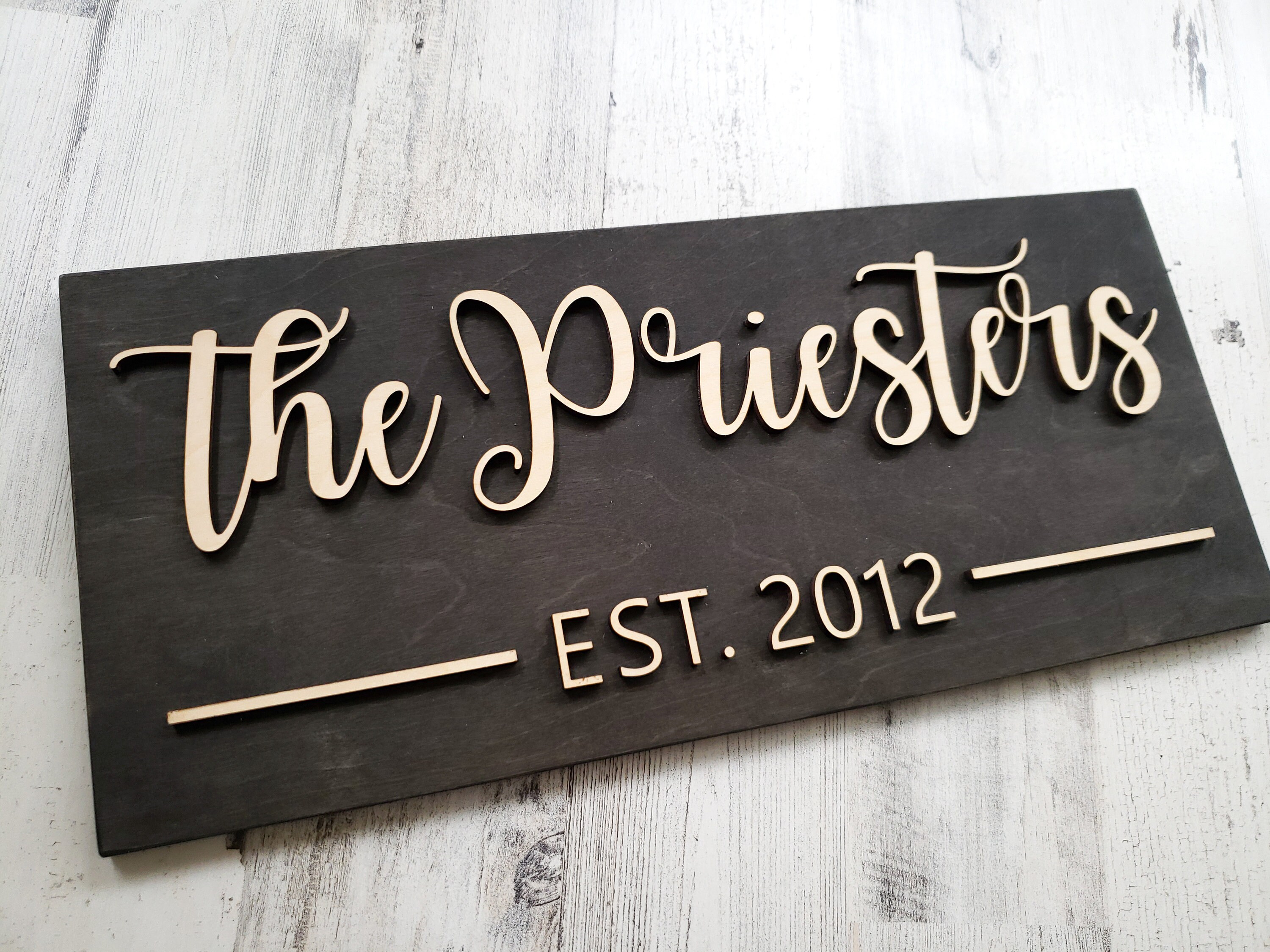 Last Name Sign Custom Sign Established Sign Personalized | Etsy