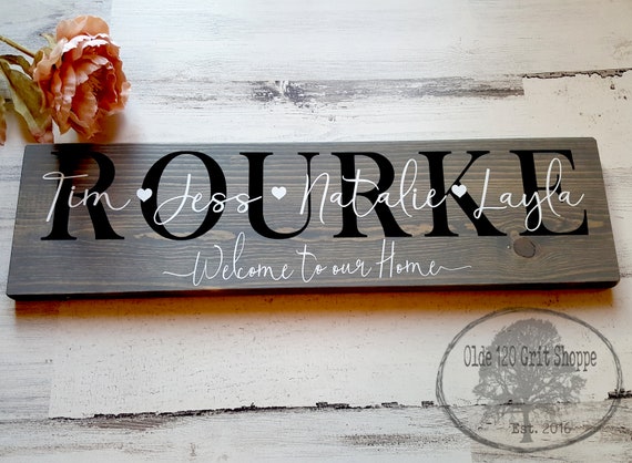 Wall Décor Home Décor Home & Living Custom Name Sign Wood Sign ...