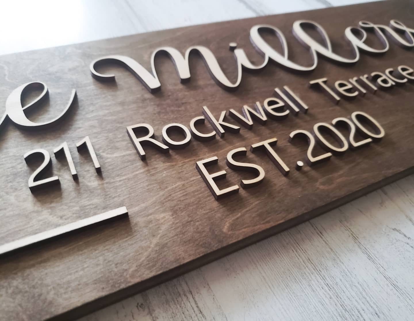 Last Name Sign Custom Sign Established Sign Wood Address - Etsy