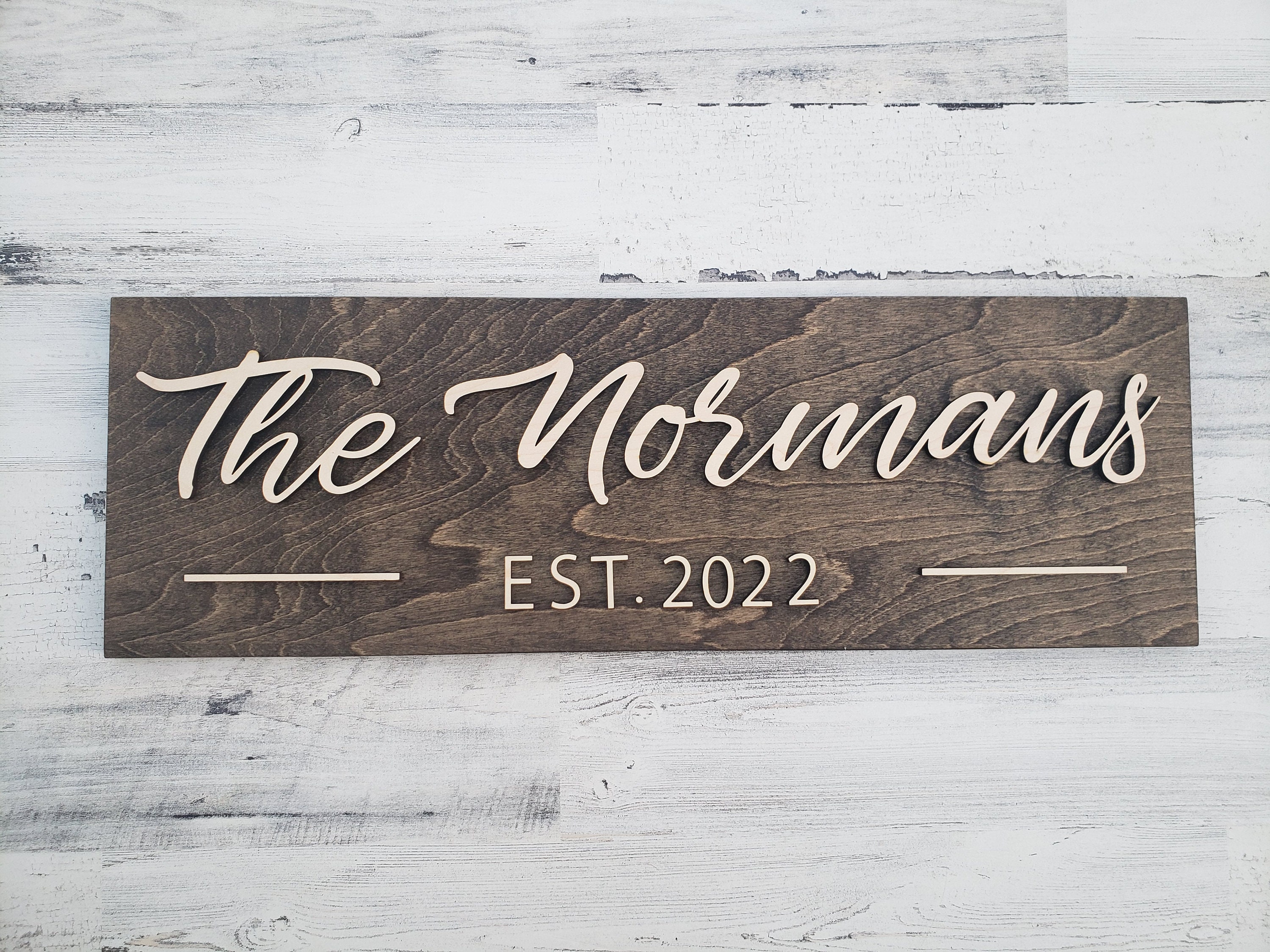 Last Name Sign Custom Sign Established Sign Personalized - Etsy