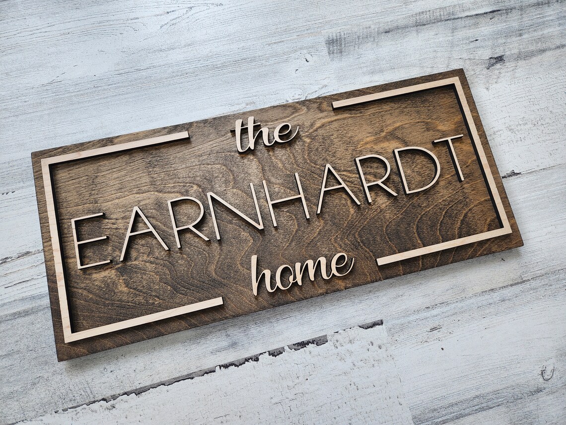 Home Sign 3 D Sign Last Name Sign Home Decor Sign - Etsy