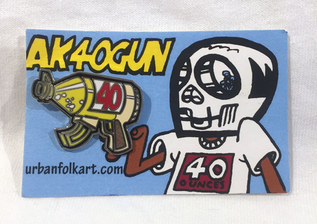 40 Gun Enamel Pin - Etsy