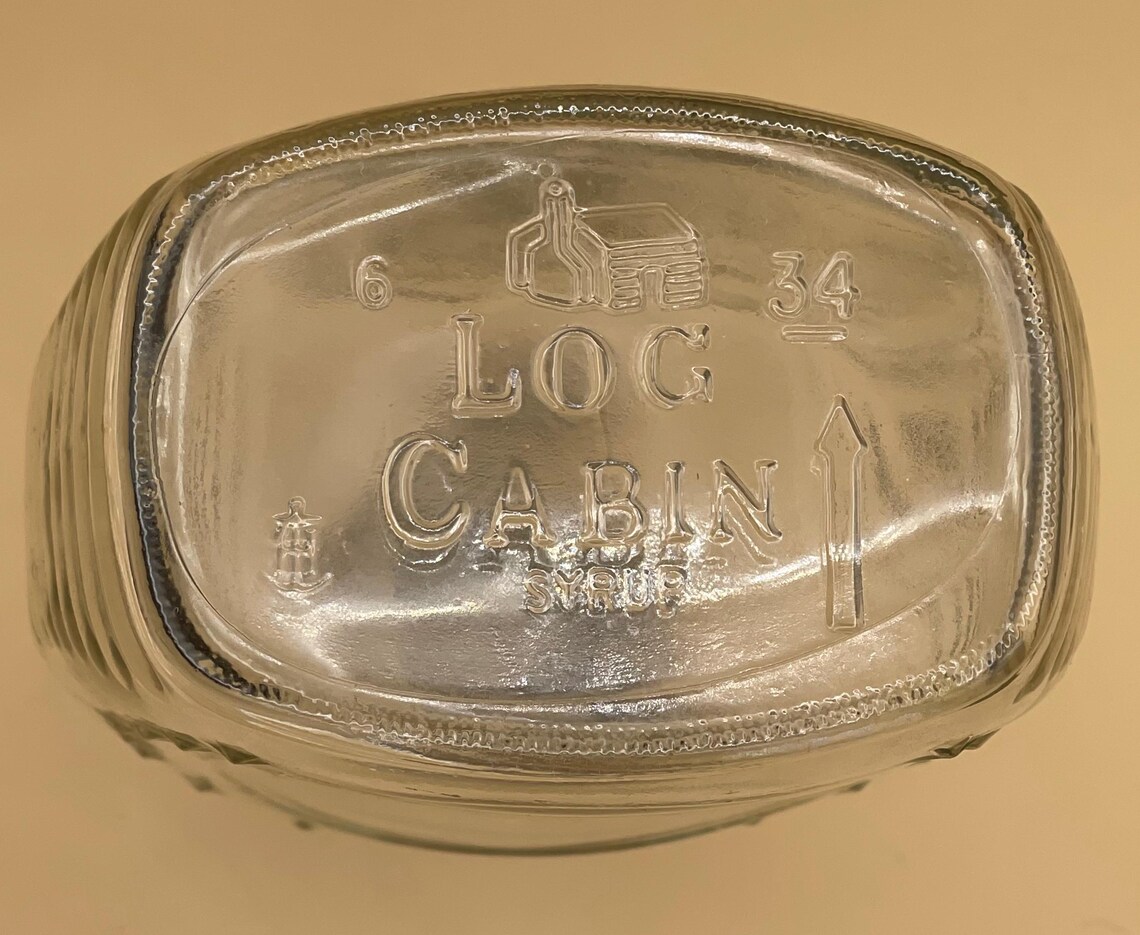 Collectible 1976 Bicentennial Log Cabin Syrup Bottle anchor Hocking ...
