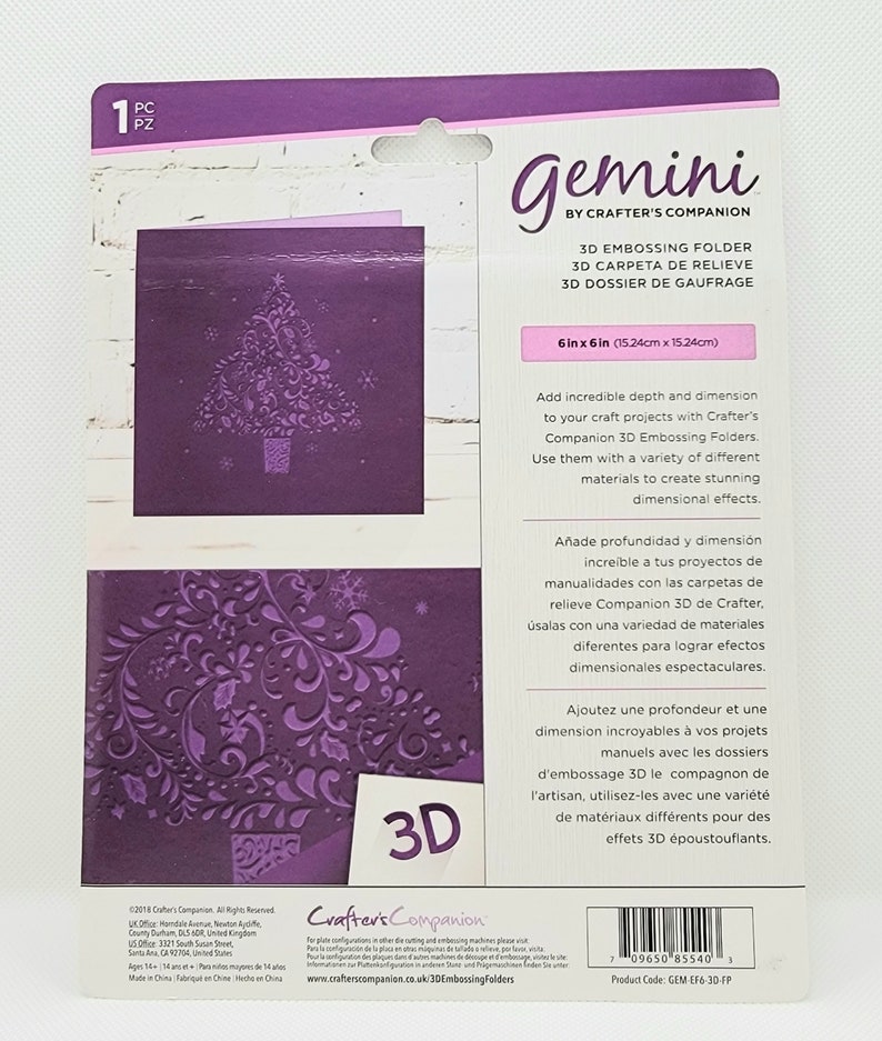 3-pc 3D Embossing Folder Set From Gemini by Crafter's Companion ...