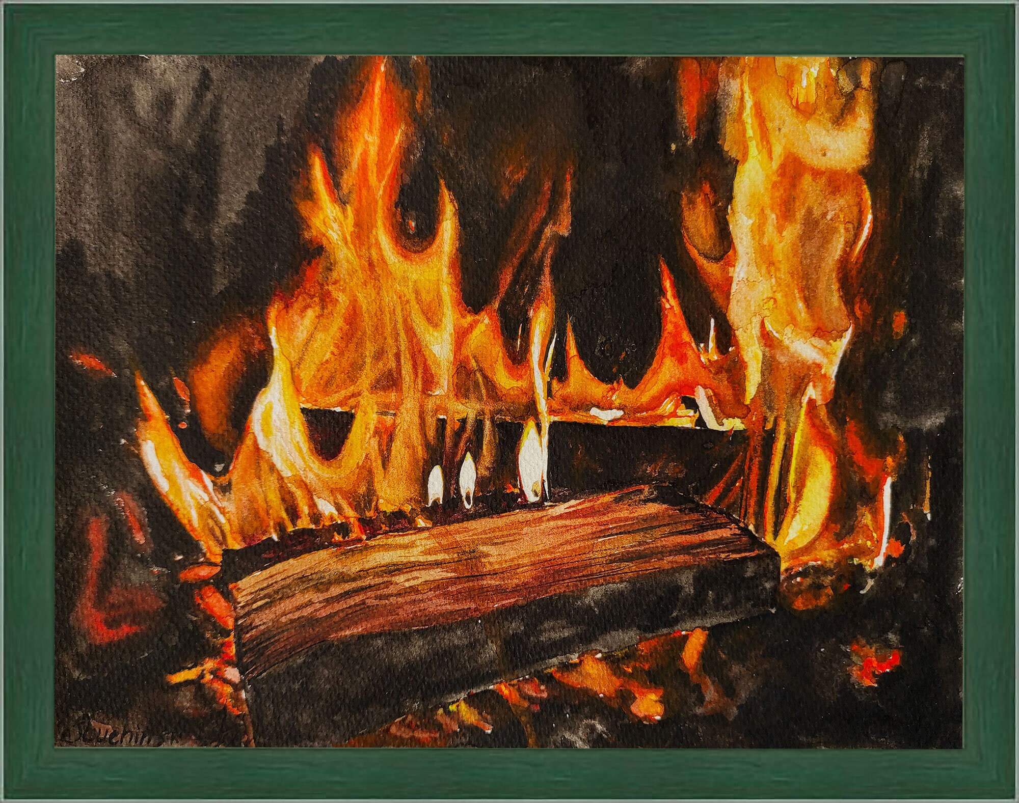 Realistic Fire Painting Realistic Burning Fire Flames PSD Grafik Von