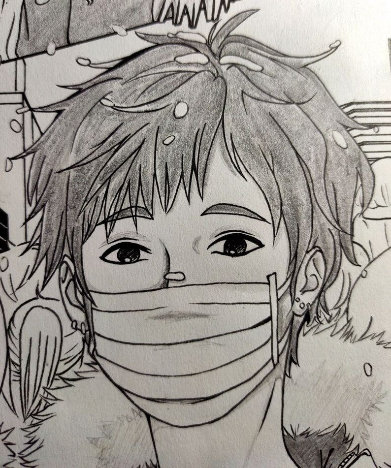 Manga Drawing Original Ink Anime Art Love Artwork Contemporary - Etsy