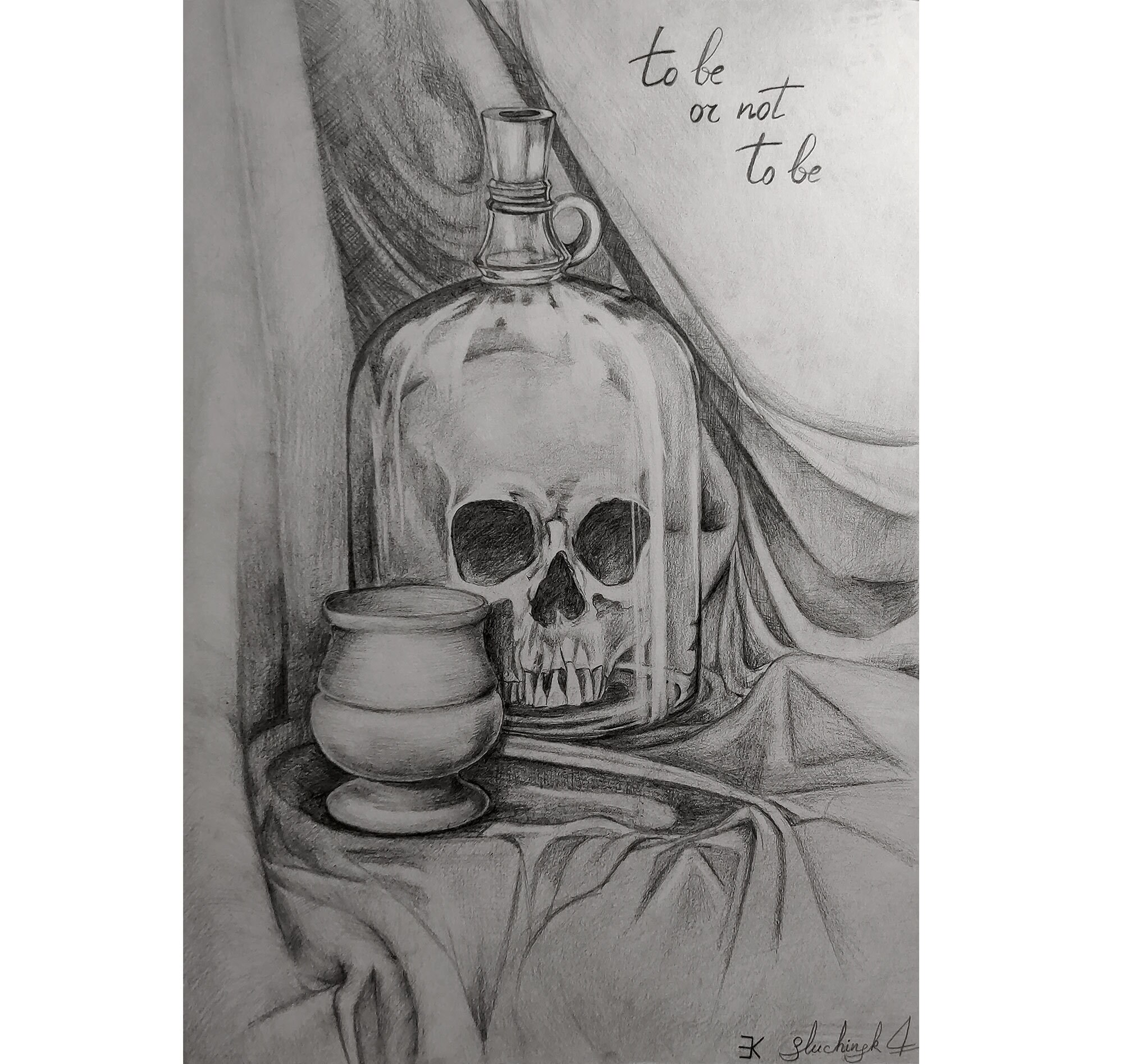 Hamlet Painting Shakespeare Pencil Original Art Abstract Artwork Black ...