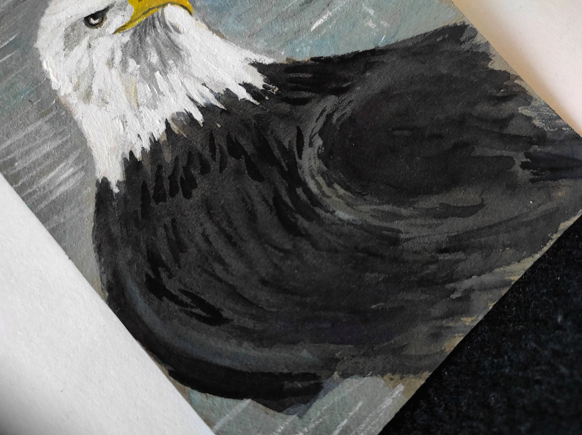 Adler Malerei Aquarell Original Kunst kleine Malerei Wild Life | Etsy