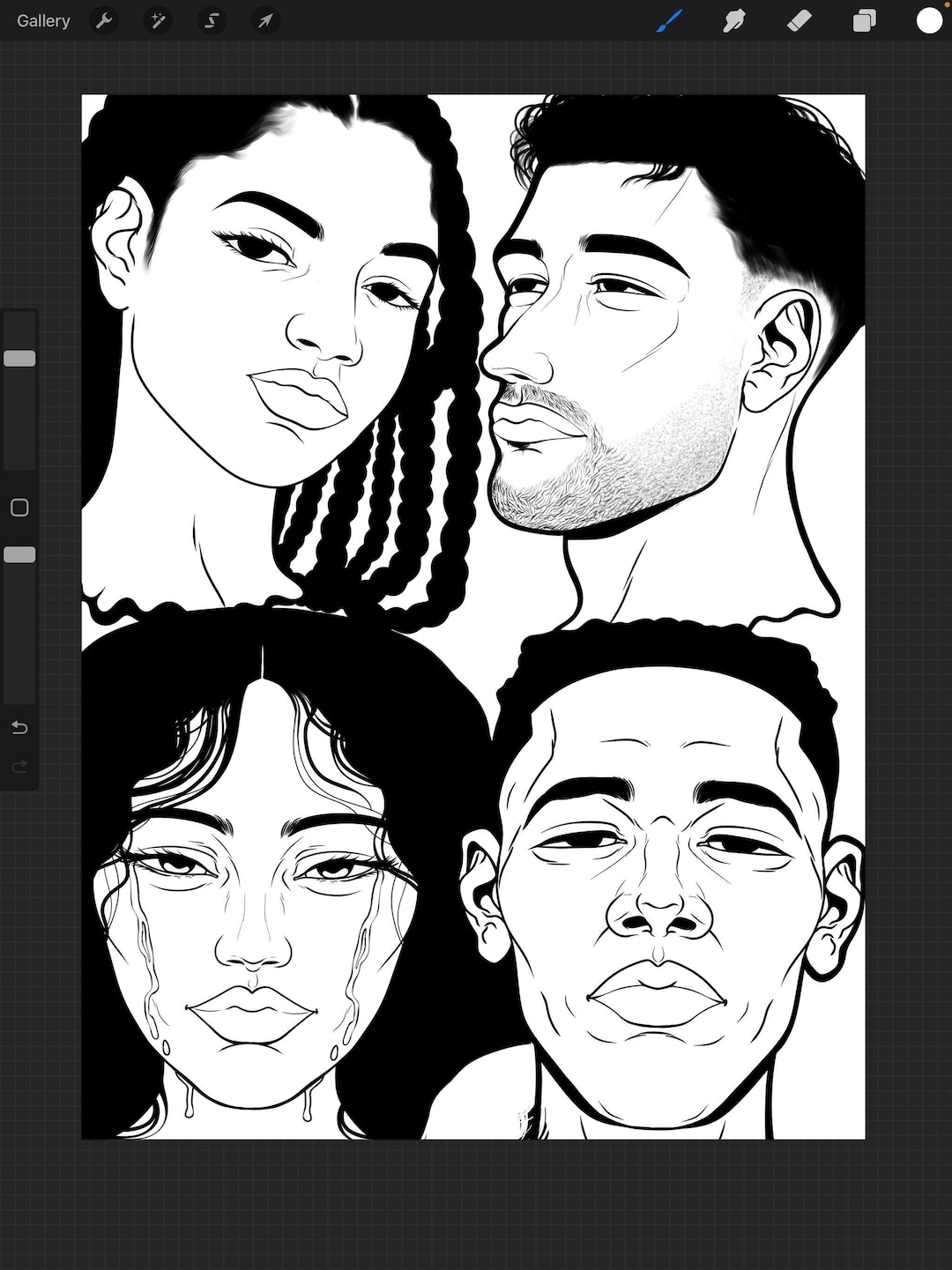 10 Face Stamps, Procreate Brushes iPad & iPad Pro - Etsy
