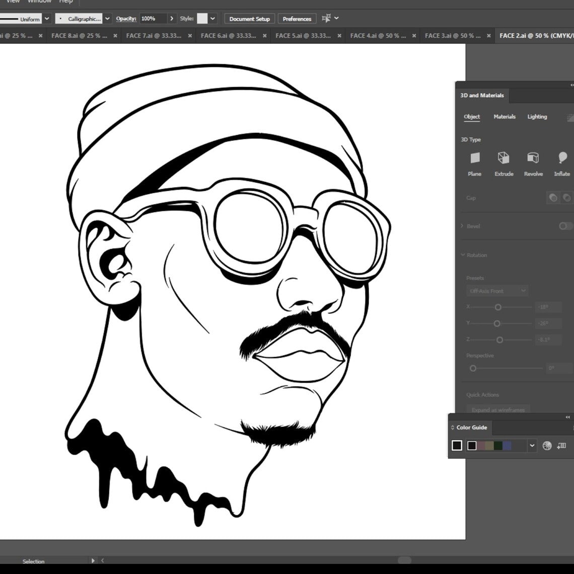 10 Face Pack for Adobe Illustrator - Etsy