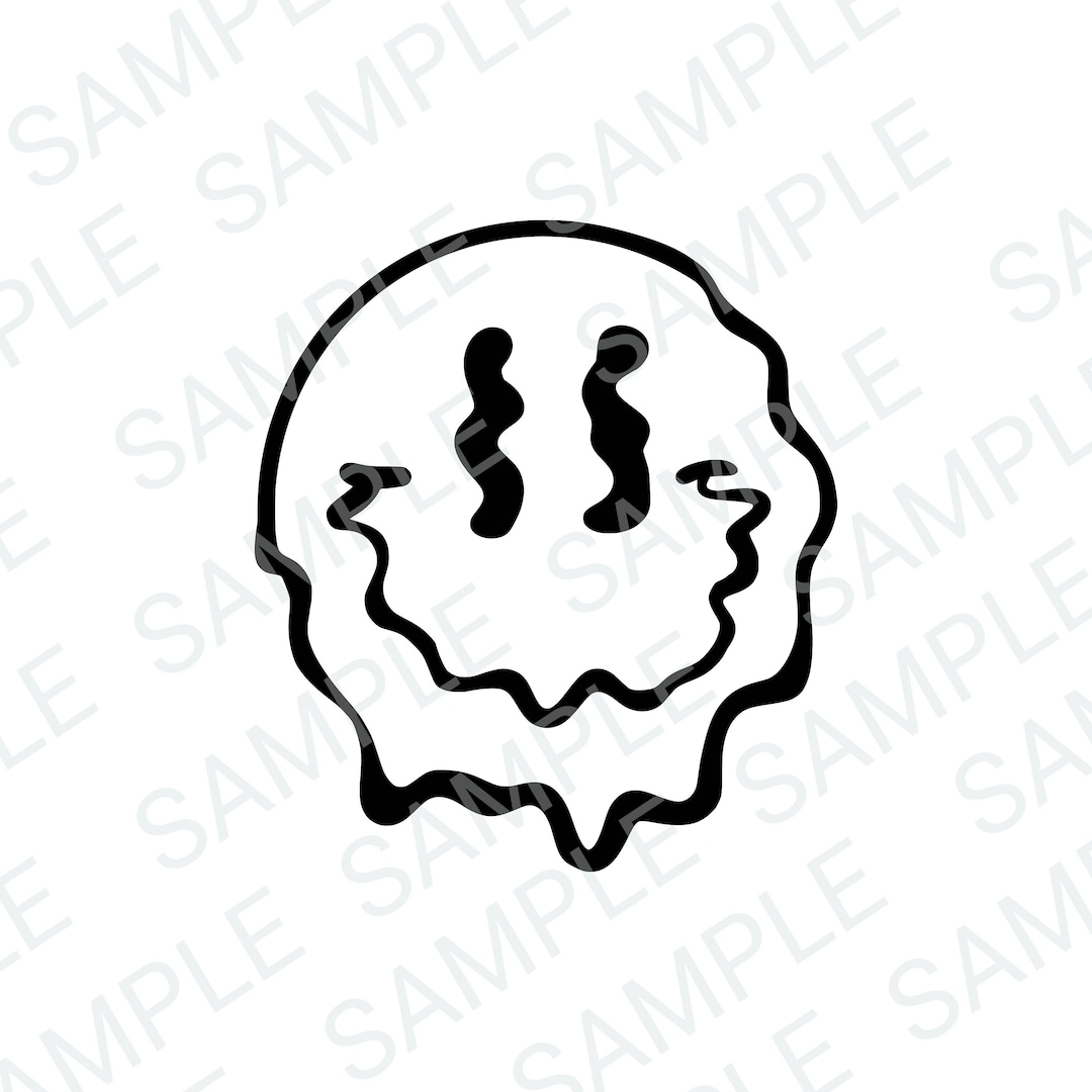Trippy Smiley Face , SVG, PNG - Etsy