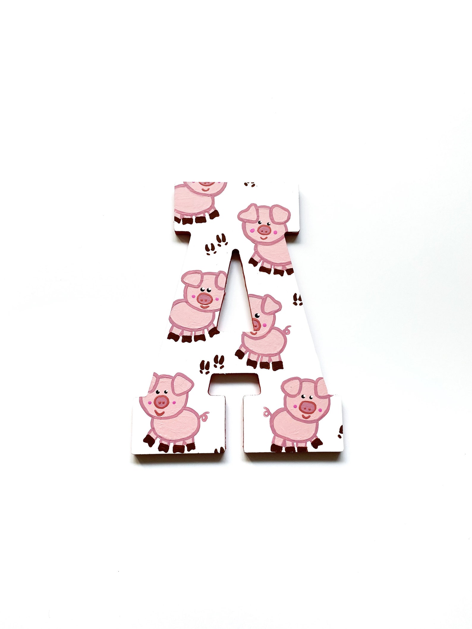 Handpainted Pig Wood Letter, Farm Nursery Decor - Etsy