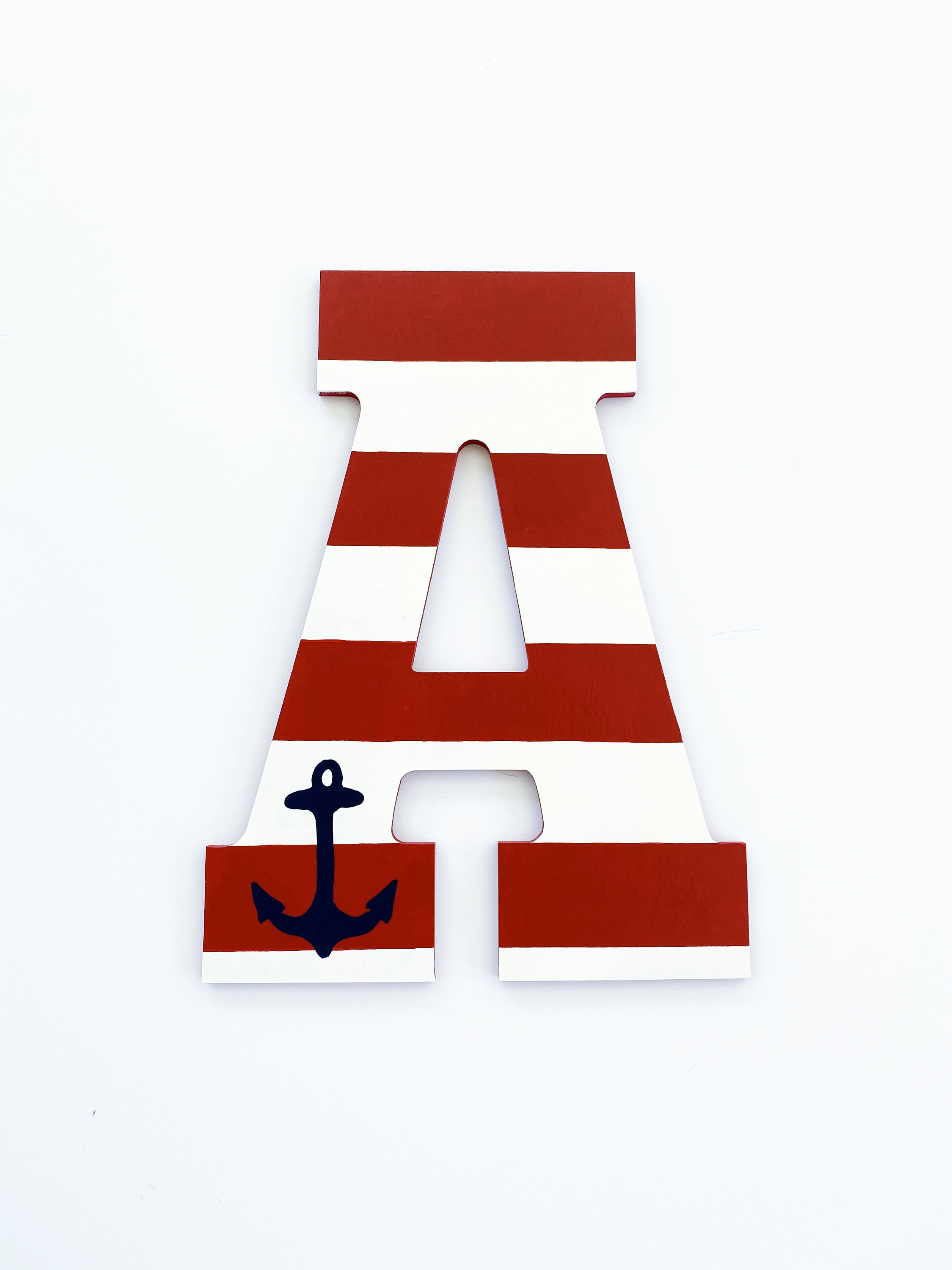 Nautical letters nautical decor anchor design nautical | Etsy