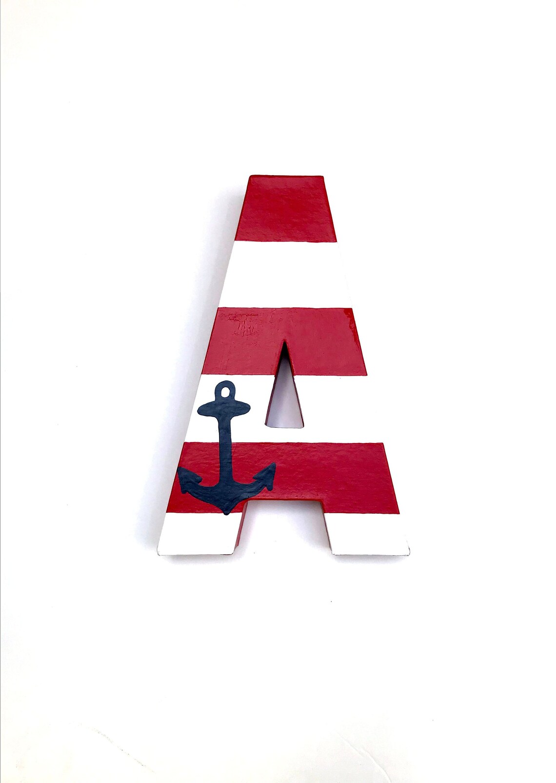 Nautical letters nautical decor anchor design nautical | Etsy