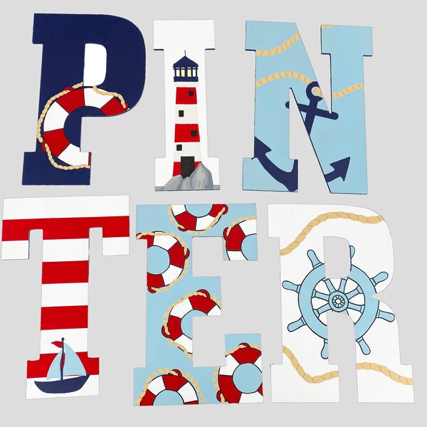 Nautical Letters - Etsy