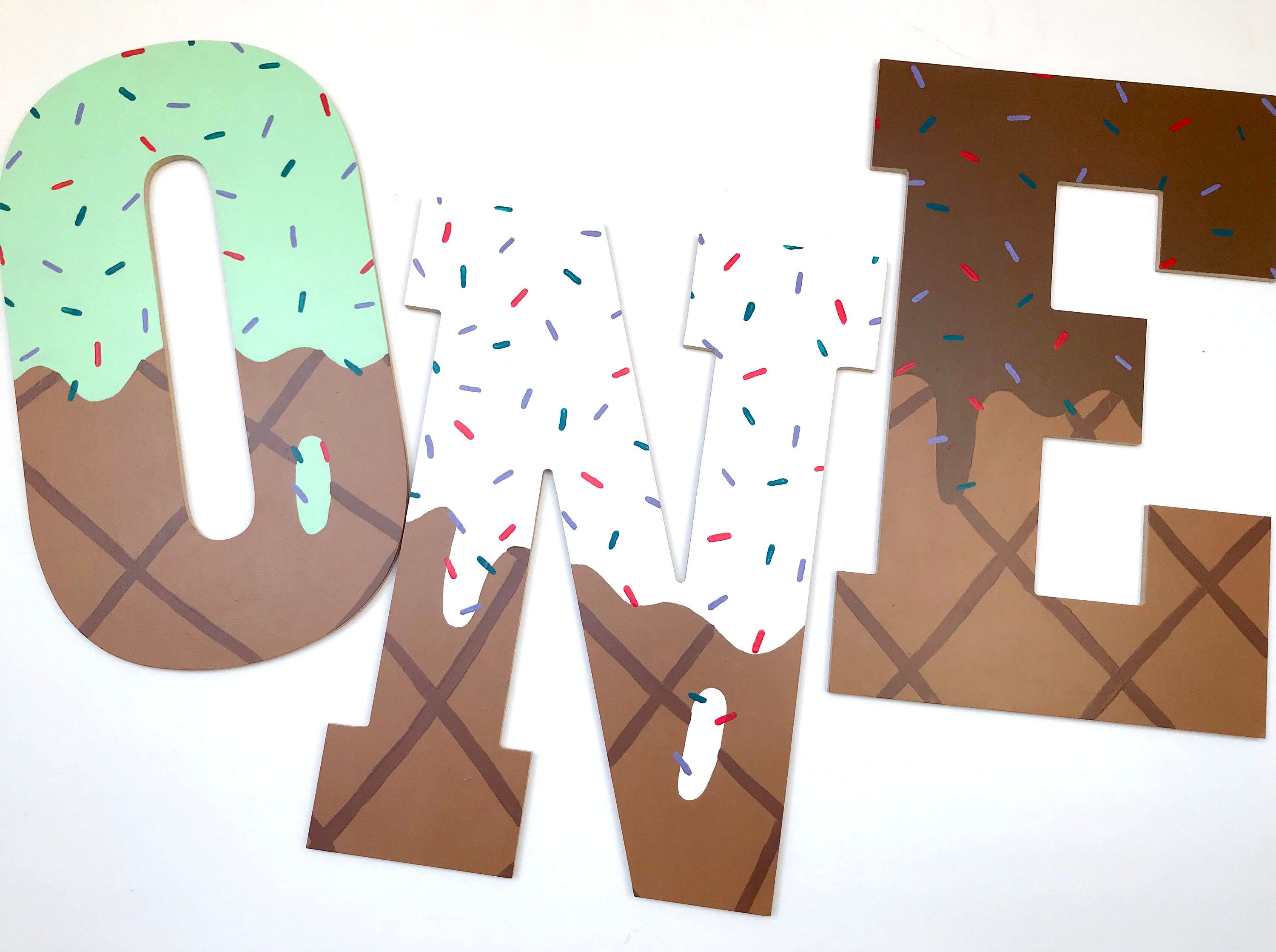 Ice Cream Letters Ice Cream Party Ice Cream Cone Ice Cream | Etsy