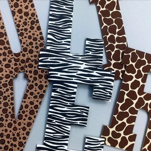 Zebra Print Letters, Zebra Wall Art, Zebra Decor, Nursery Animal Print ...