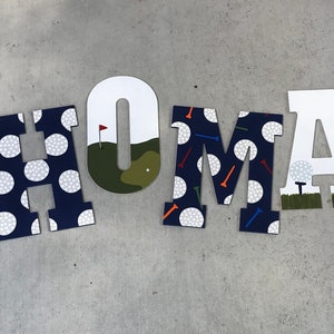 Hand-painted Golf Letter, Sports Decor, Golf Accessories - Etsy