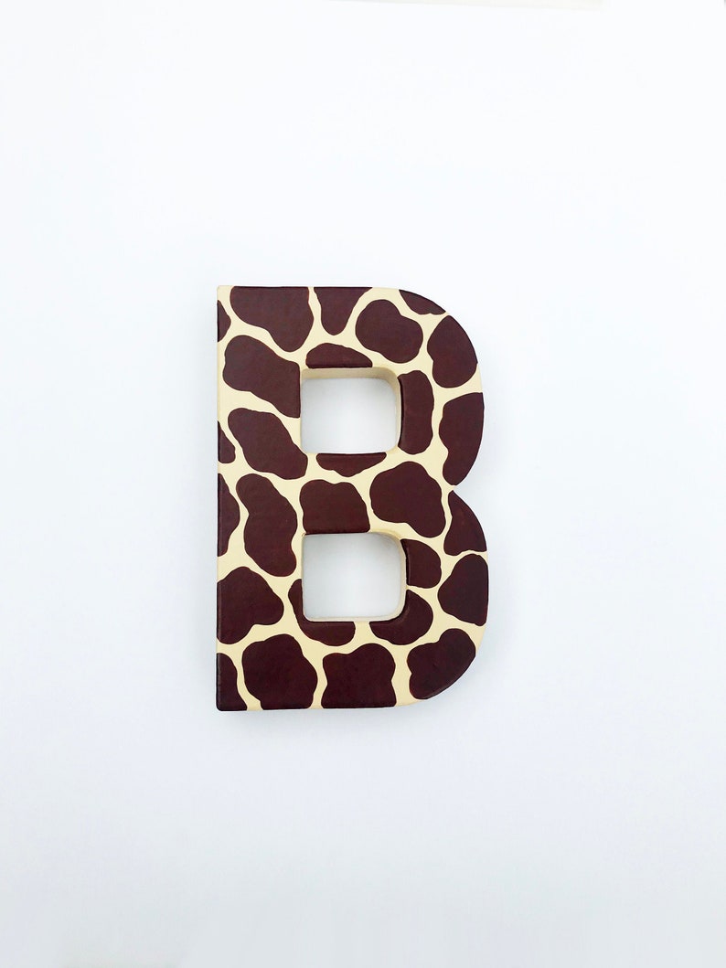 Giraffe Print Letters Giraffe Decor Animal Print Giraffe - Etsy