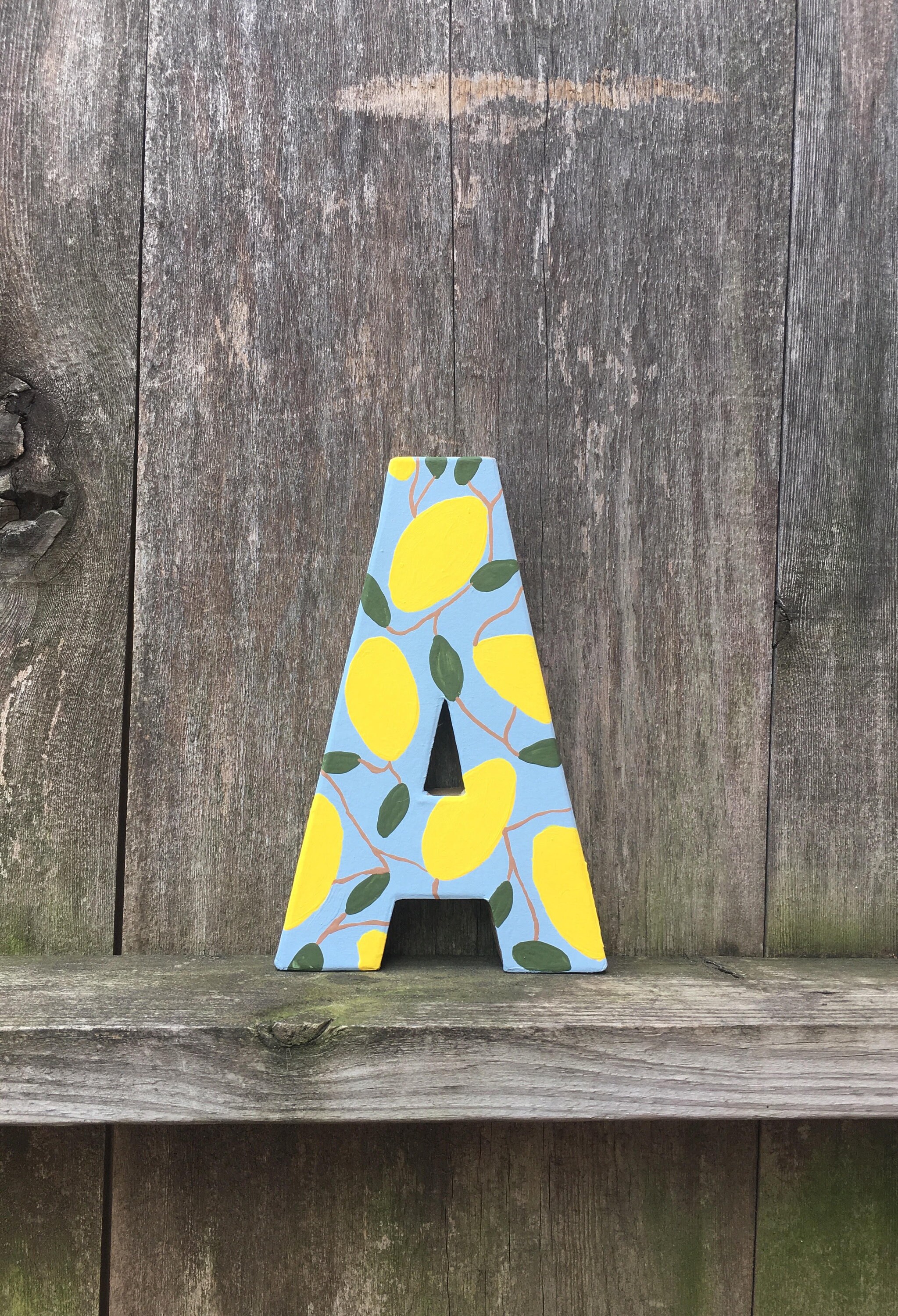 Lemon Letter Lemon print lemonade stand props yellow lemon | Etsy