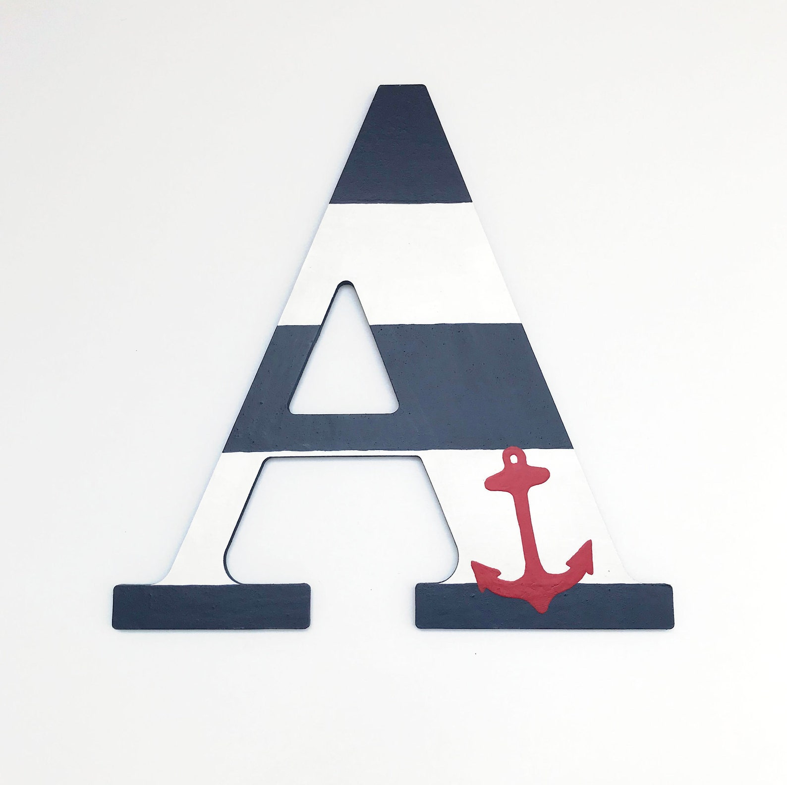 Navy Nautical letters nautical decor anchor design nautical | Etsy