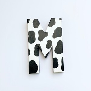 Cow Print Letters Cow Wall Art Cow Decor Animal Print Farm - Etsy