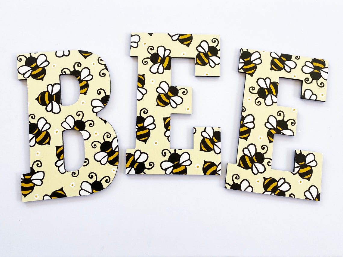 Bumble Bee Letter bee letter bumble bee decor bee decor | Etsy