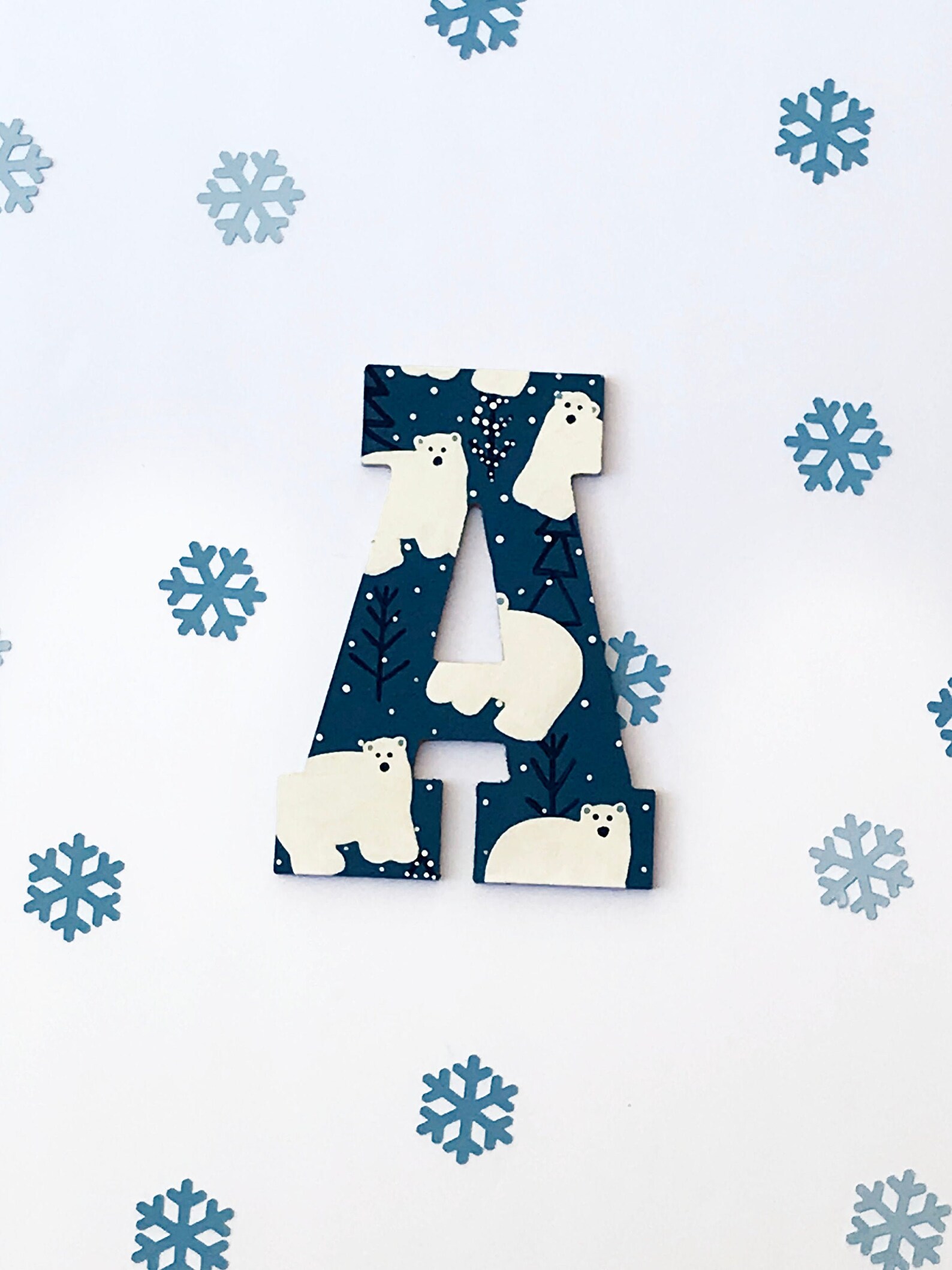Polar Bear Letters Winter Letter Polar Bear Theme Polar - Etsy