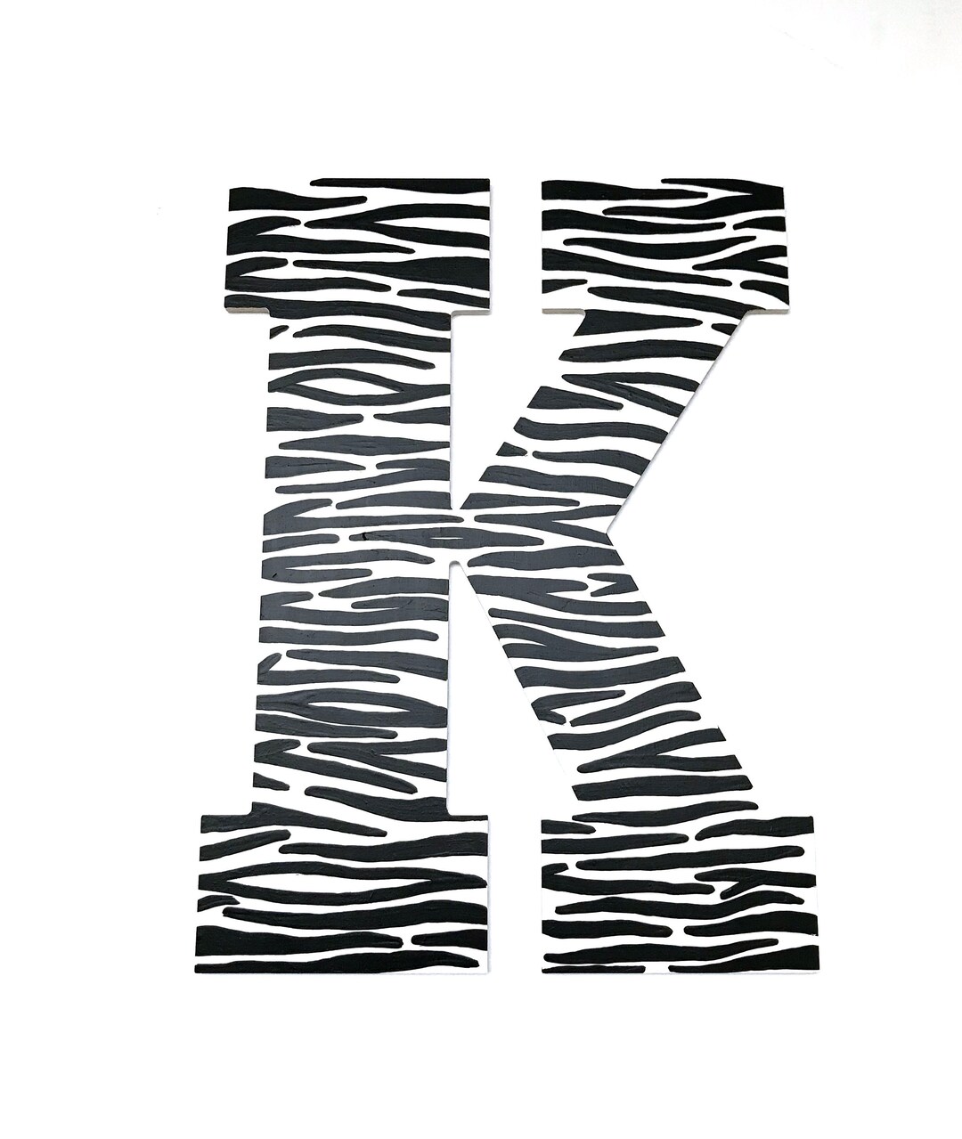 Zebra Print Letters Zebra Wall Art Zebra Decor Nursery - Etsy