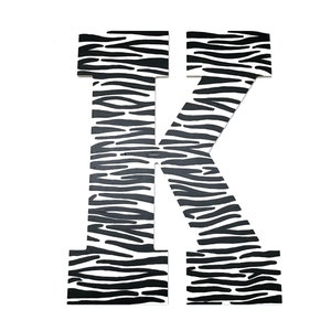 Zebra Print Letters, Zebra Wall Art, Zebra Decor, Nursery Animal Print ...