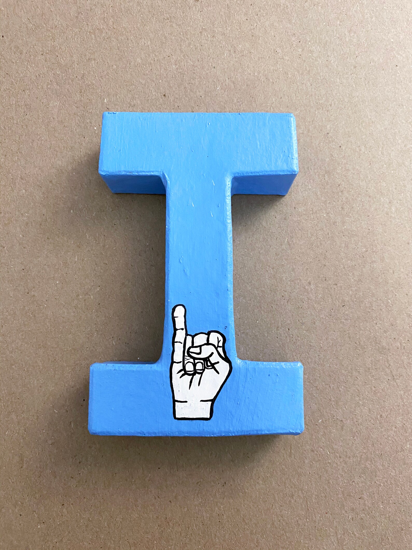 Hand-painted ASL Letter Decor, Sign Language Gift - Etsy