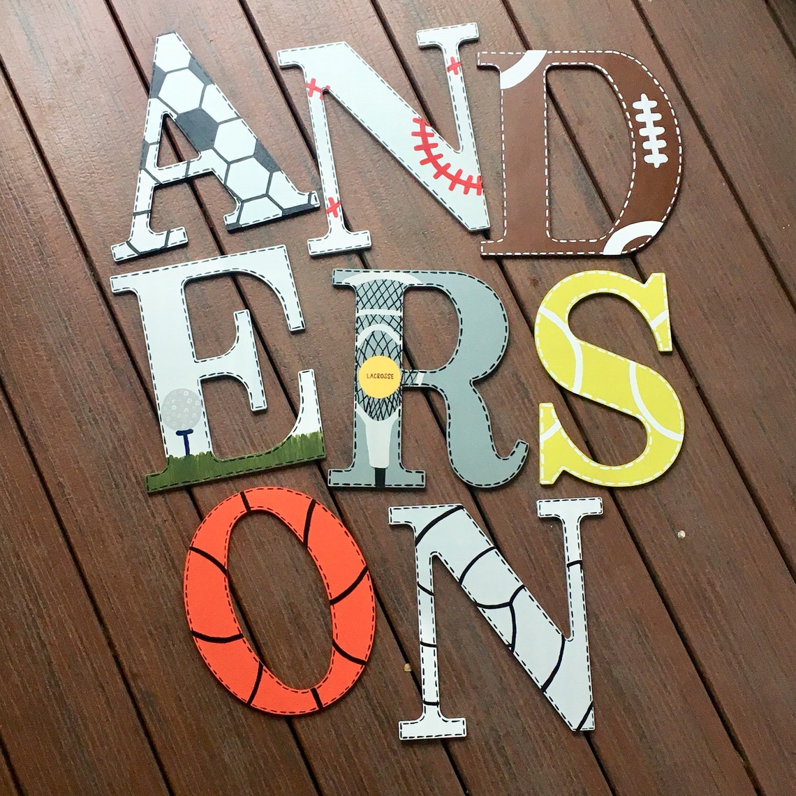Hand-painted Golf Letter, Sports Decor, Golf Accessories - Etsy