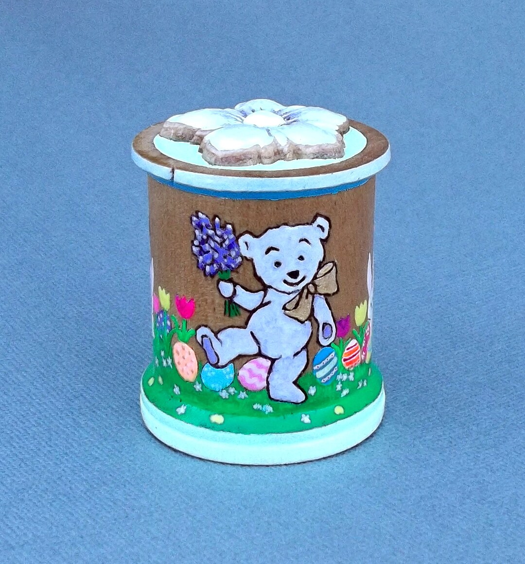Happy Easter Spool/ Easter Decoration/ Easter Gift/ Bunnies, Teddy ...