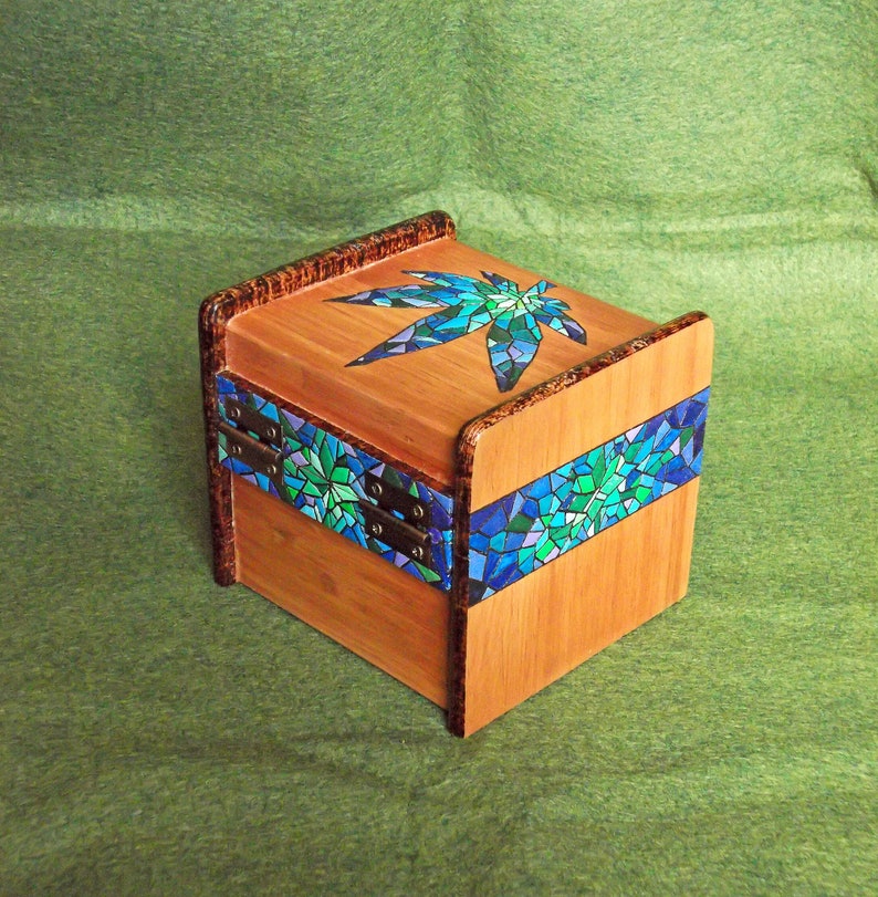 Wood Cannabis Accessories Box/420/mosaic Design/made in - Etsy