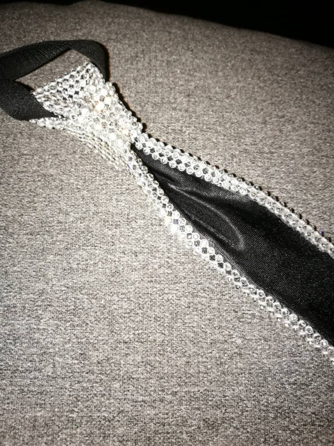 White Diamond Rhinestone Necktie. This Stunning Tie is Great for Any ...