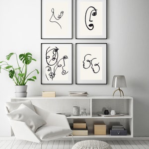 Abstract Black Lines Printable, One Line Drawing, Downloadable Print ...