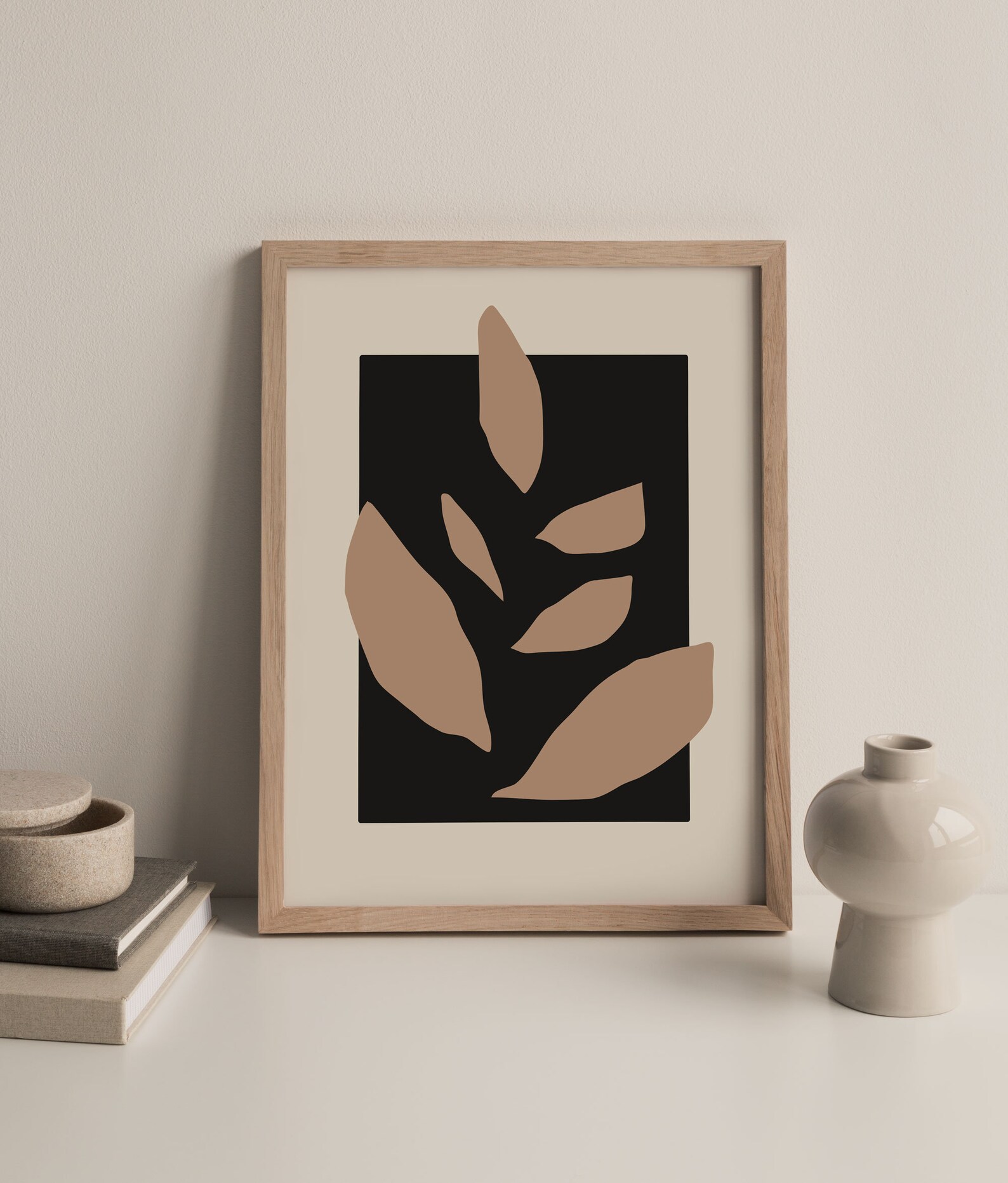 ABSTRACT BOTANICAL MODERN Print Digital Download Black Large | Etsy