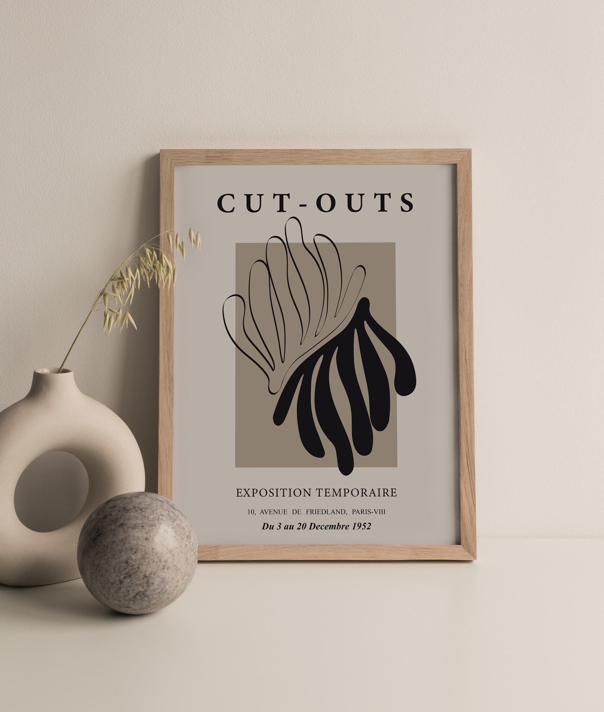 CUT OUTS Downloadable Print, French Mid Century Digital Download ...