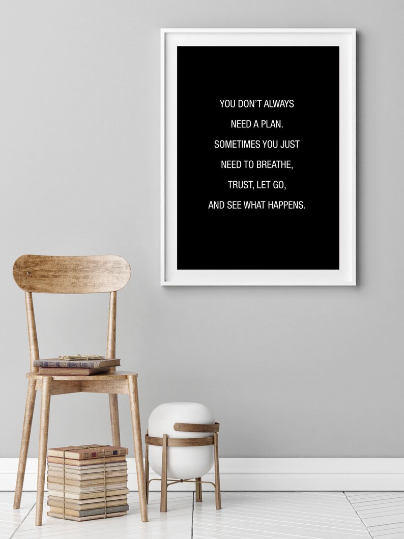 Inspirational Quote Prints Meditation Poster Wall Art | Etsy